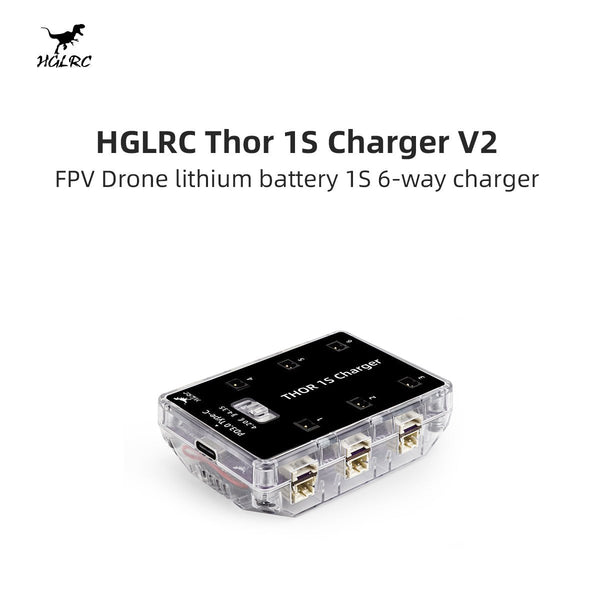 HGLRC Thor 1S V2 6-Port Battery Charger USB-C | BuzzFPV – Buzz Fpv